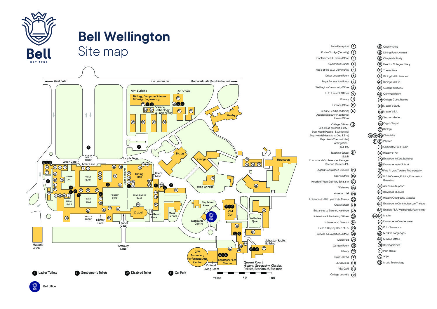 Bell Wellington Site Map – アイビー UK