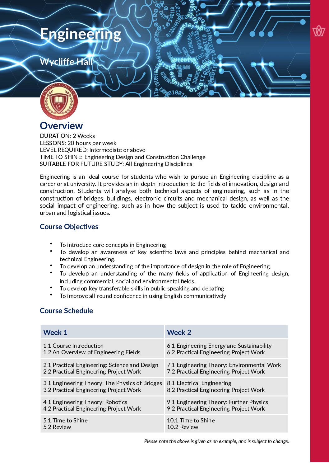 SBC-Oxford-College-Engineering-Course-Overview | アイビー UK